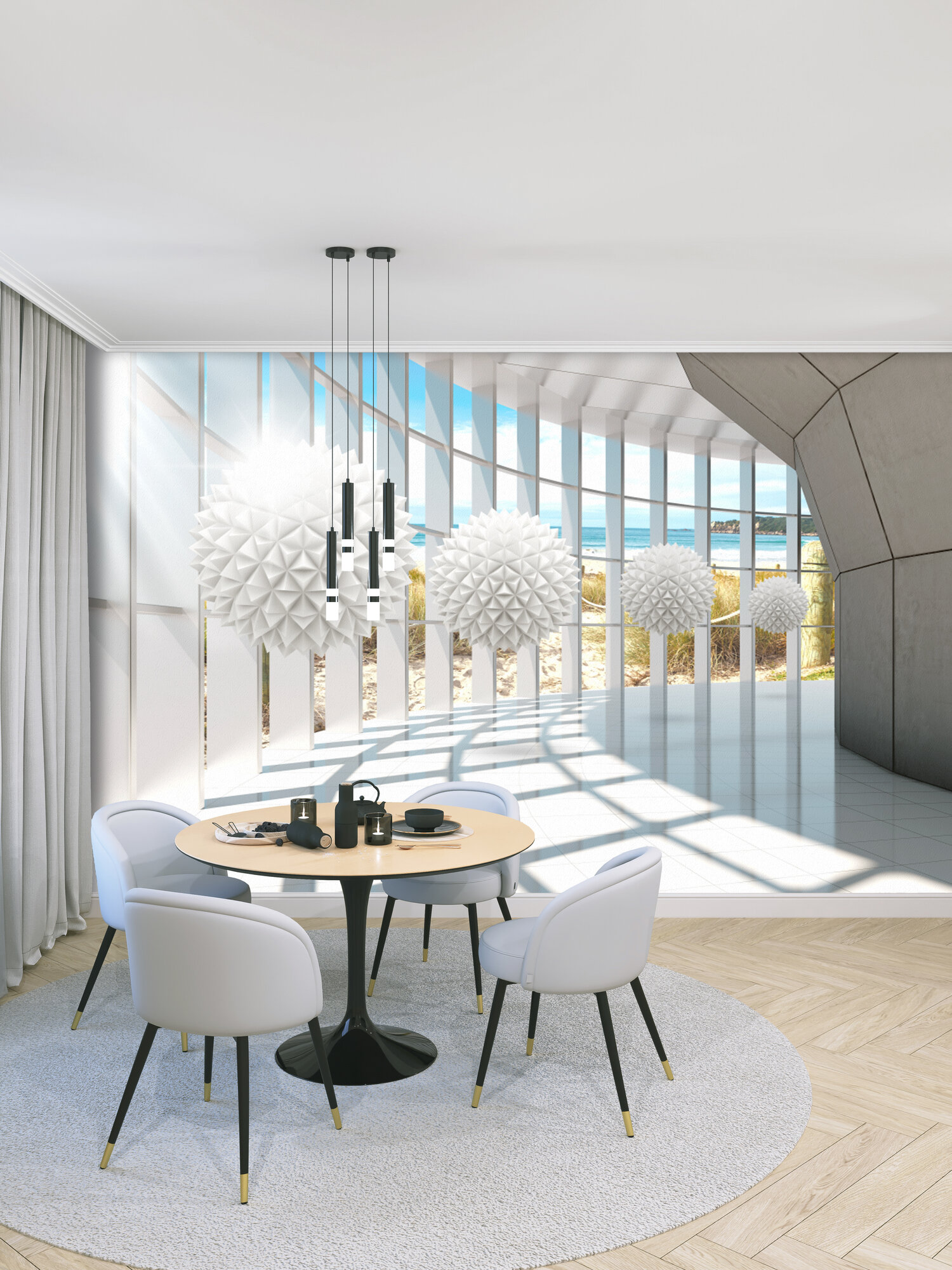 Фотообои 400 х 270 см "Искаженная перспектива" / обои на стену, в гостиную, спальню, зал