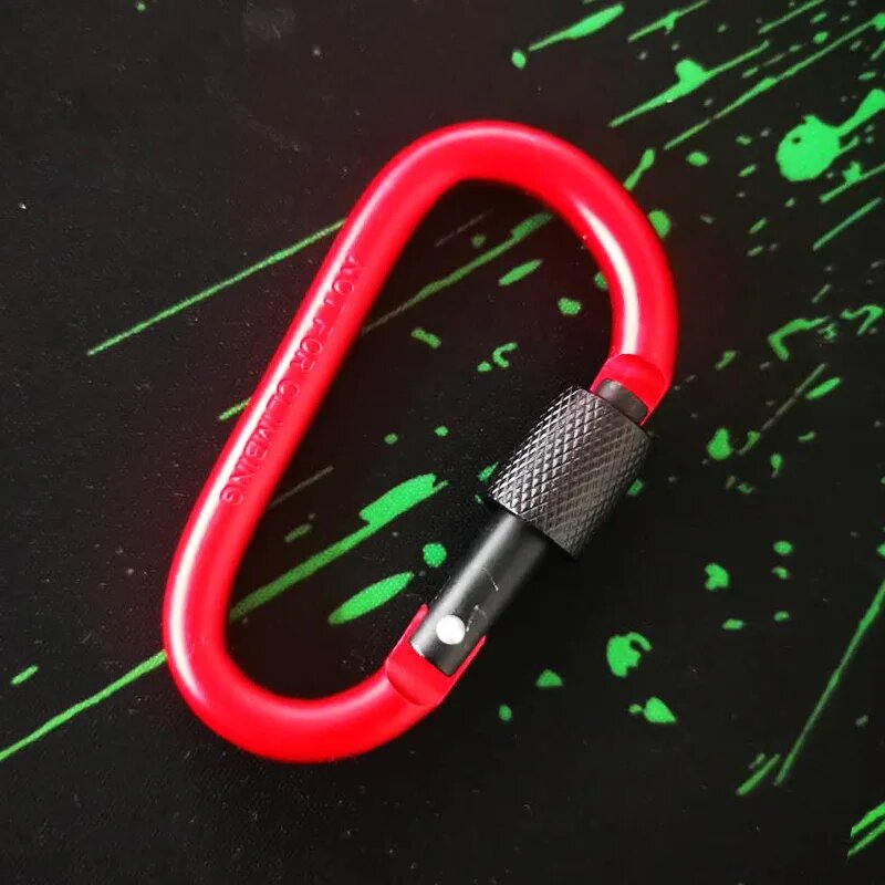 Карабин для скалолазания 77 мм алюминий Красный, Red