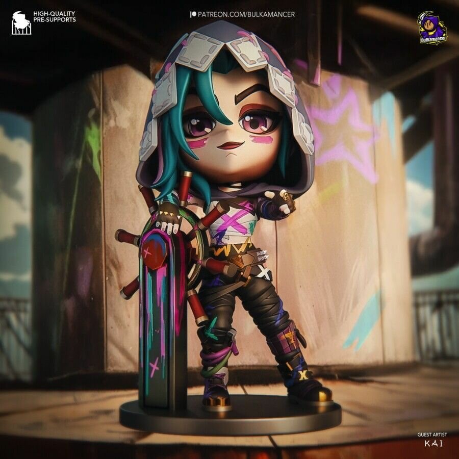 Фигура модель Джинкс Аркейн, Chibi Jinx (Arcane), 100 mm