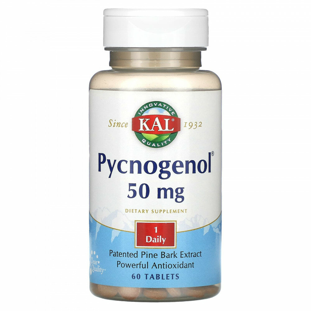 KAL, Pycnogenol®, 50 мг, 60 таблеток