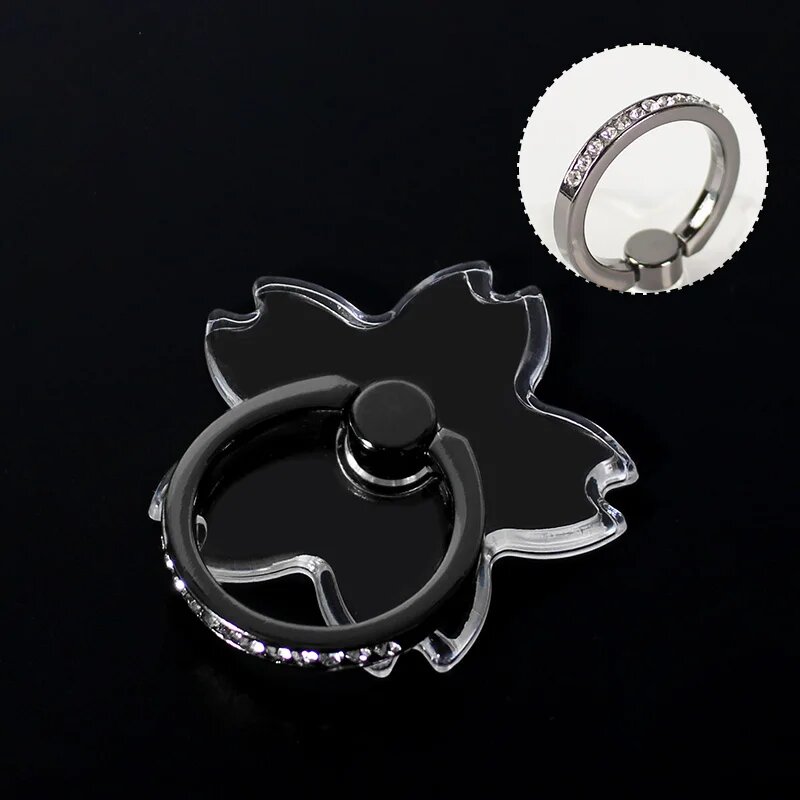 Держатель-кольцо для телефона, прозрачный, поворотный на 360 градусов, подставка, совместим с iPhone или чехол для телефона