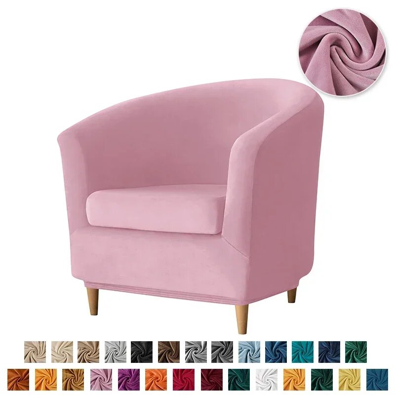 Бархатные чехлы для кресел Yupartex Сиреневый, A14 tub chair cover