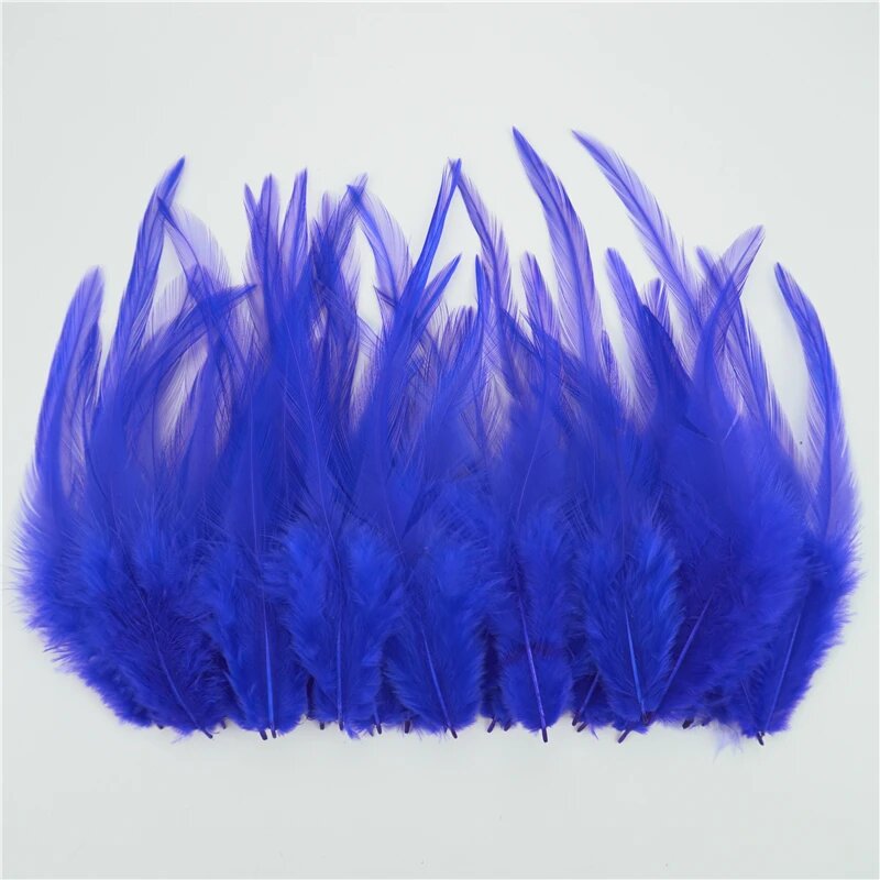 Синие перья для рукоделия 100шт Royal blue