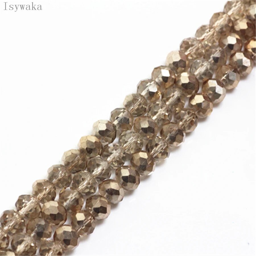 Isywaka Ran хрустальные бусины 2 мм, 3*4 мм, 4*6 мм, 6*8 мм 4x6mm 50pcs Per Bag, ran champagne