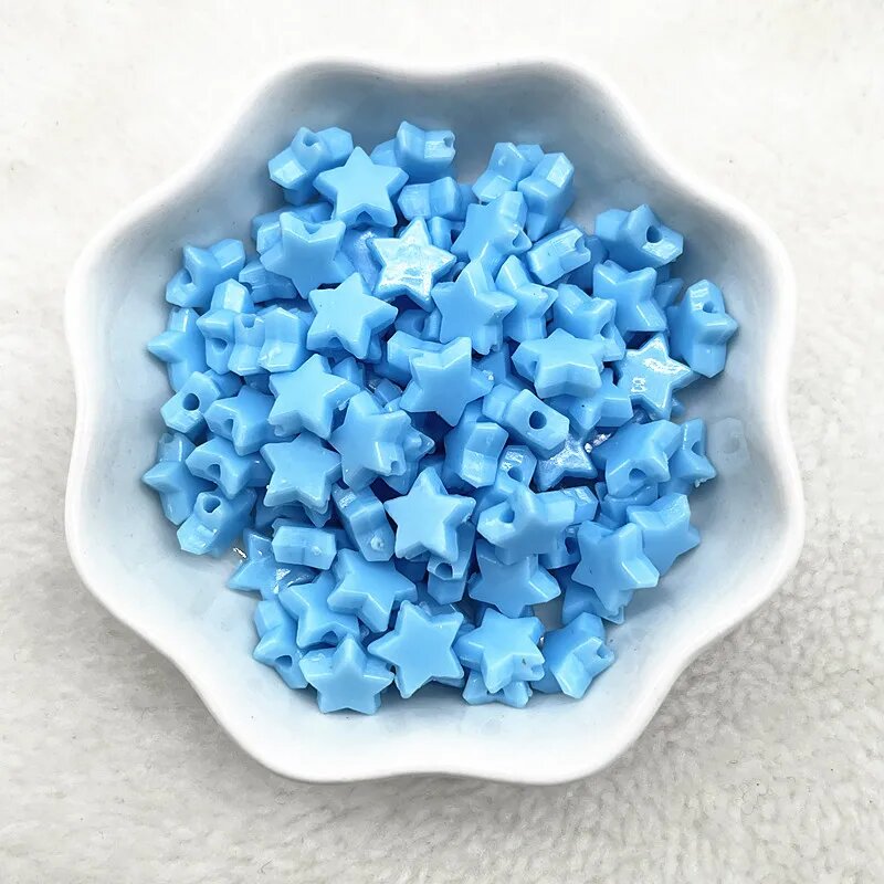 Бусины акриловые звездочки синие, 10 мм, Color: 05