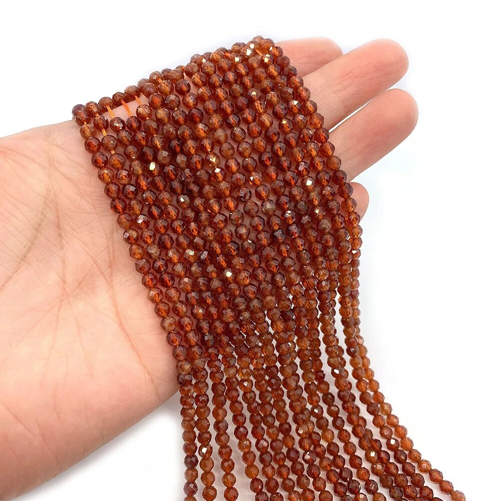 Бусины из граната 2 мм, 3 мм, 4 мм, 95 штук 2mm about 170pcs