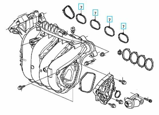 Прокладка впускного коллектора; Артикул Honda: 17105R1AA01 (Оригинал)