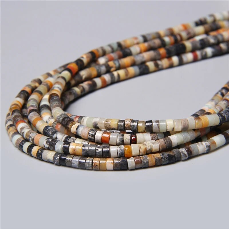 Бусины из сумочки агата, тигрового глаза, бирюзы 2х4 мм, 160 шт