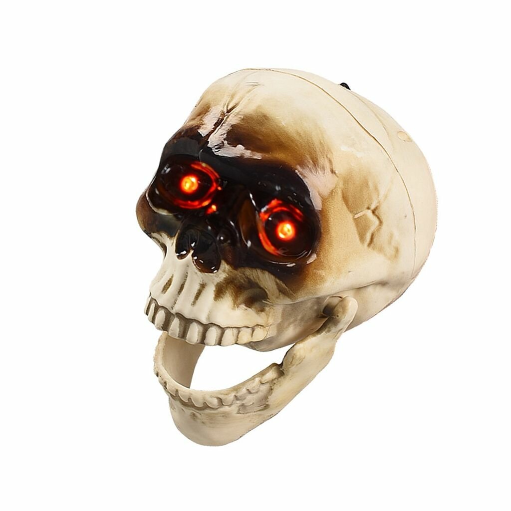 Говорящий скелет с LED-глазом, активируемый движением, для украшения дома на Хэллоуин