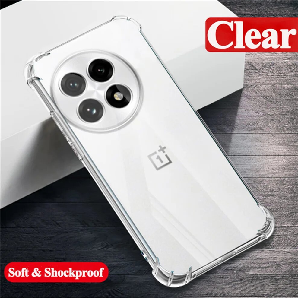 Оригинальный чехол для OnePlus 13R мягкие прозрачные ударопрочные силиконовые чехлы для телефона One Plus 13R 5G OnePlus-13R case One Plus 13R чехол ванплас 13Р чехол на ван плас 13Р