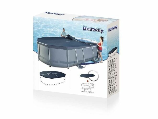 Тент для каркасного бассейна Power Steel Oval Pools 300х200х84 см BestWay 58424