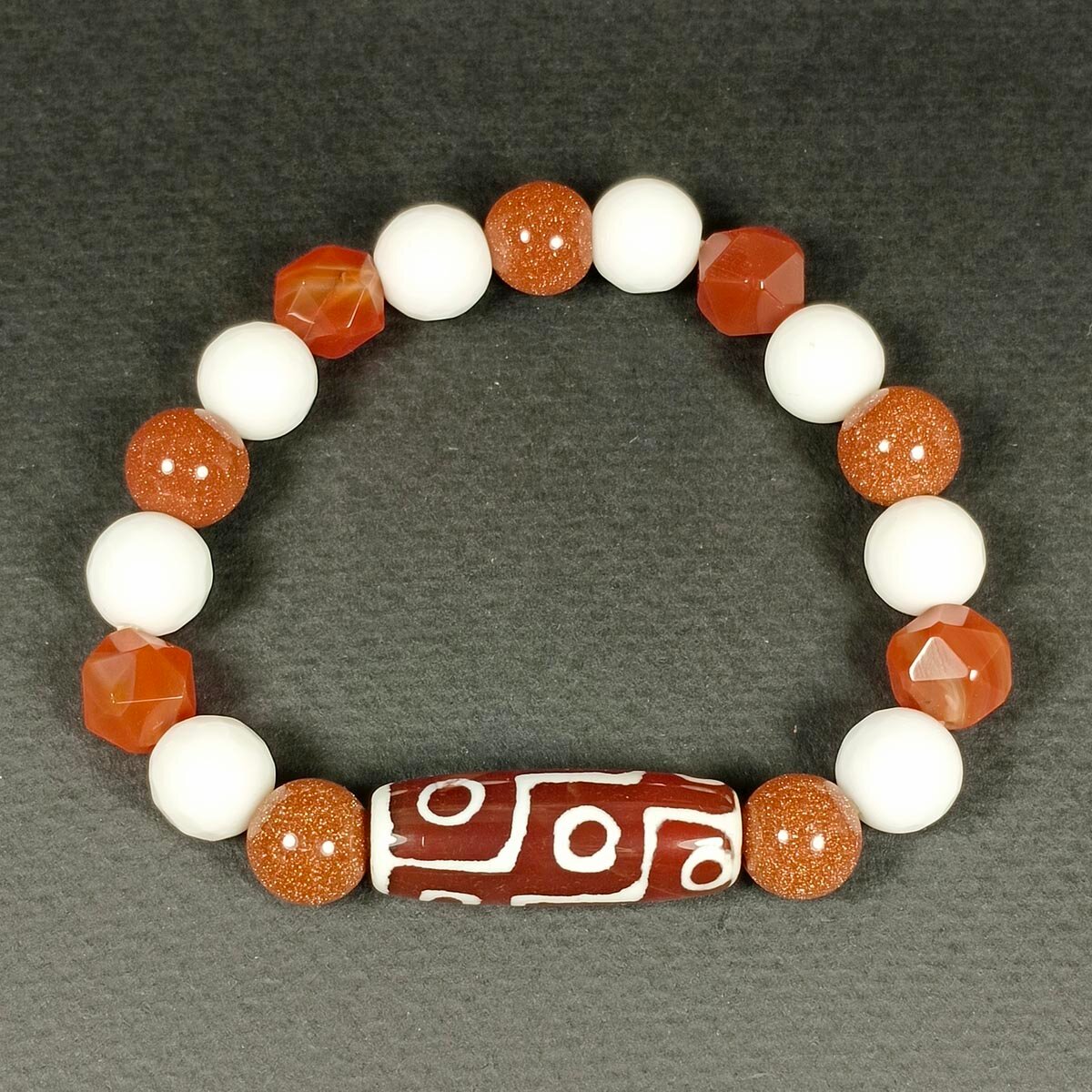 Эластичный браслет, авантюрин, нефрит, сердолик, агат