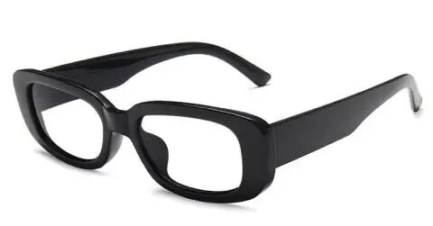 Черные прямоугольные очки Glocco C1 black clear, без диоптрий
