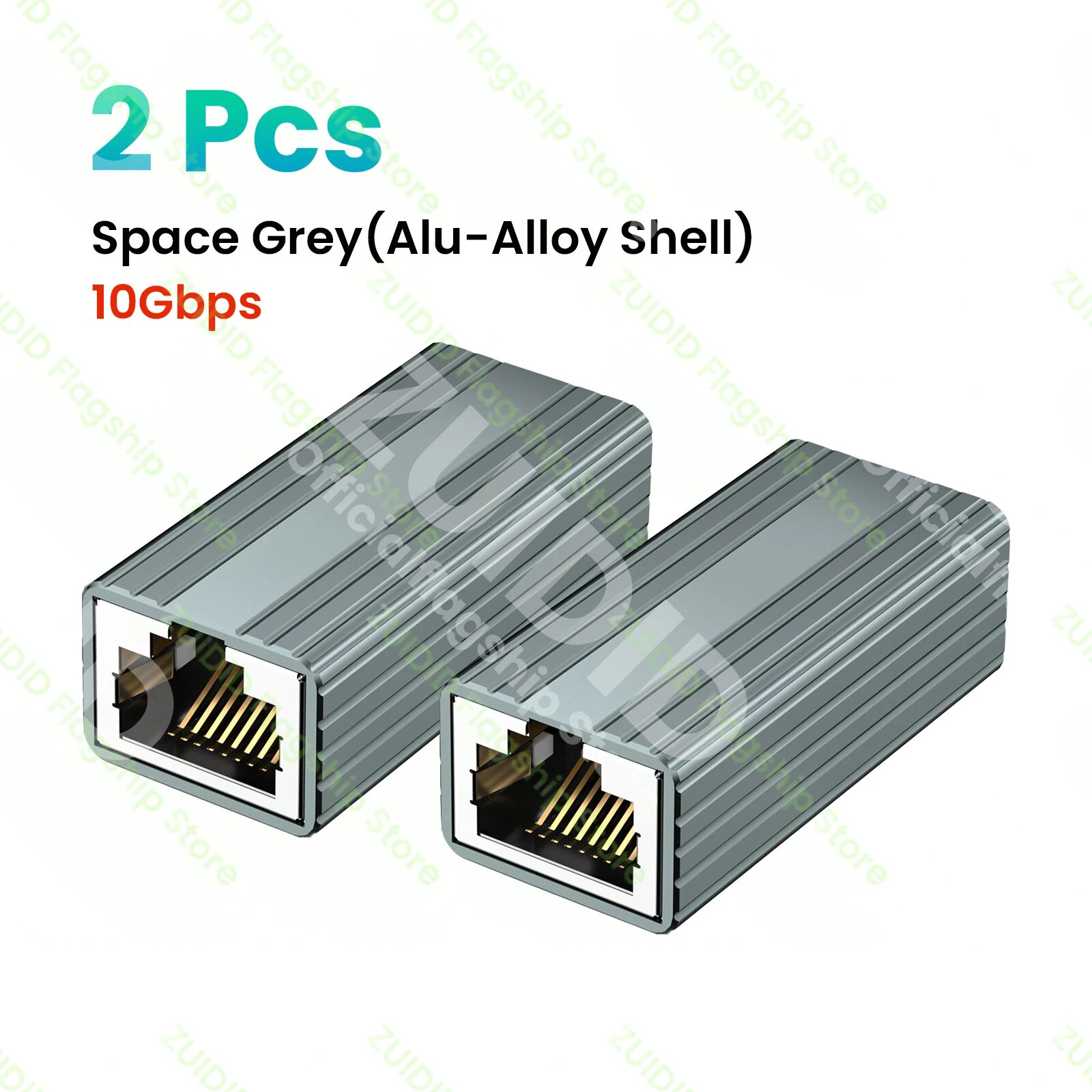 2x RJ45 переходник 10Gbit/s, Space Grey