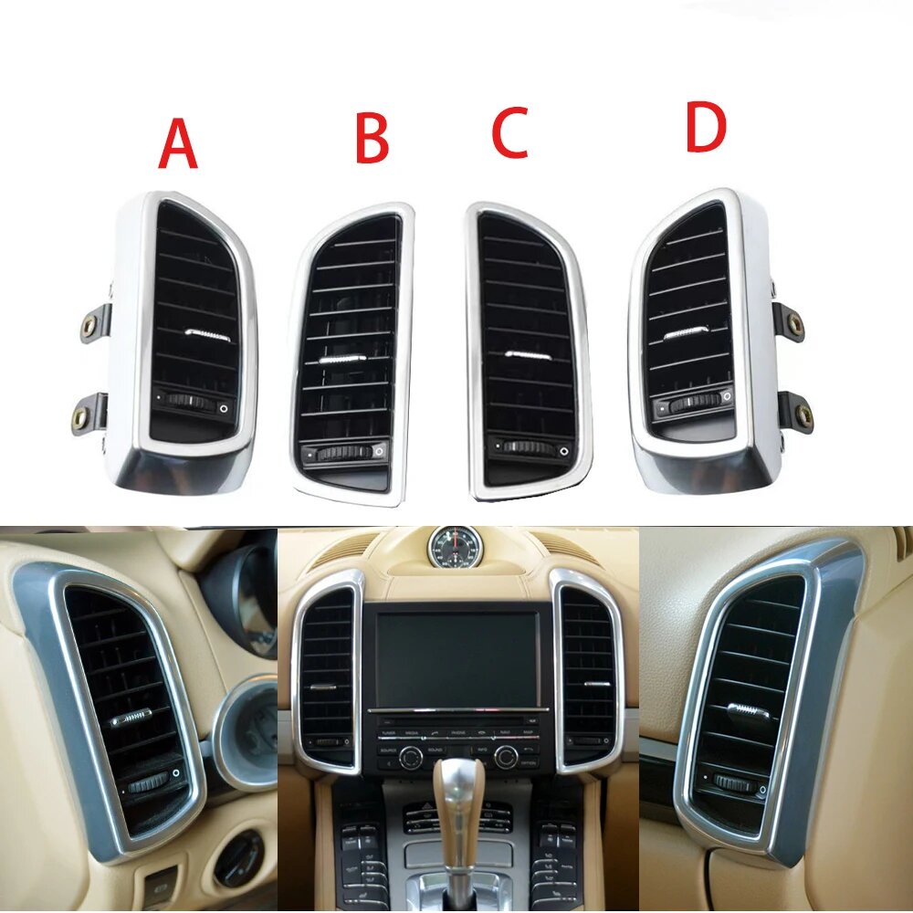 Передняя левая правая задняя решетка вентиляционного отверстия переменного тока для кондиционера в сборе для Porsche Cayenne 2010-2017 7P 5819727 E