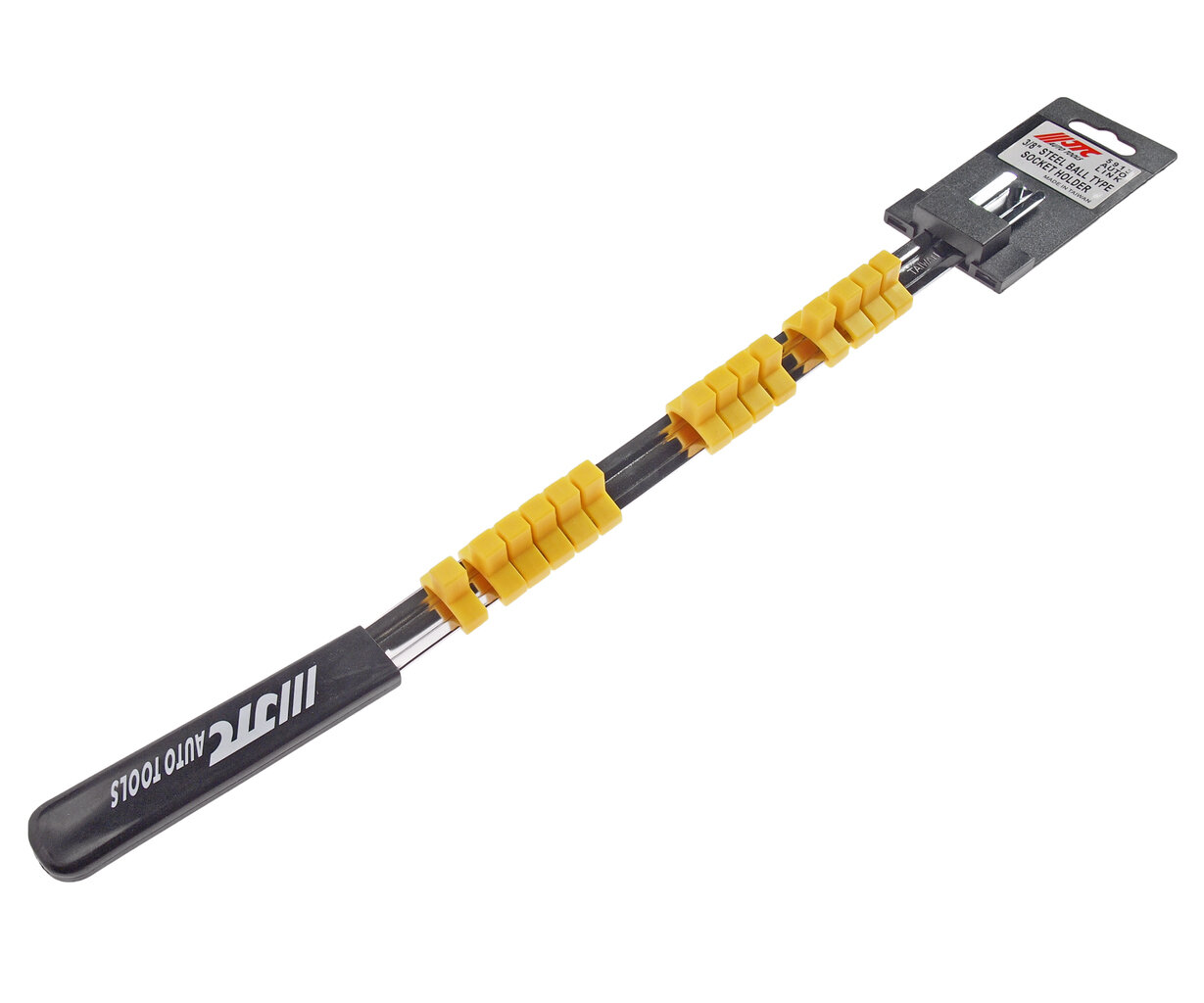 JTC-5913 - Держатель головок 3/8" L 445мм стальная рейка 14шт. (пластиковая рукоятка) JTC