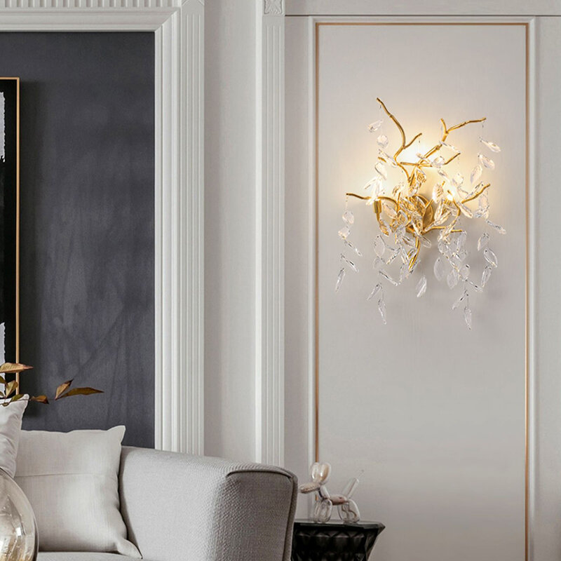 Европейский простой творческий хрустальный настенный светильник-JC lighting