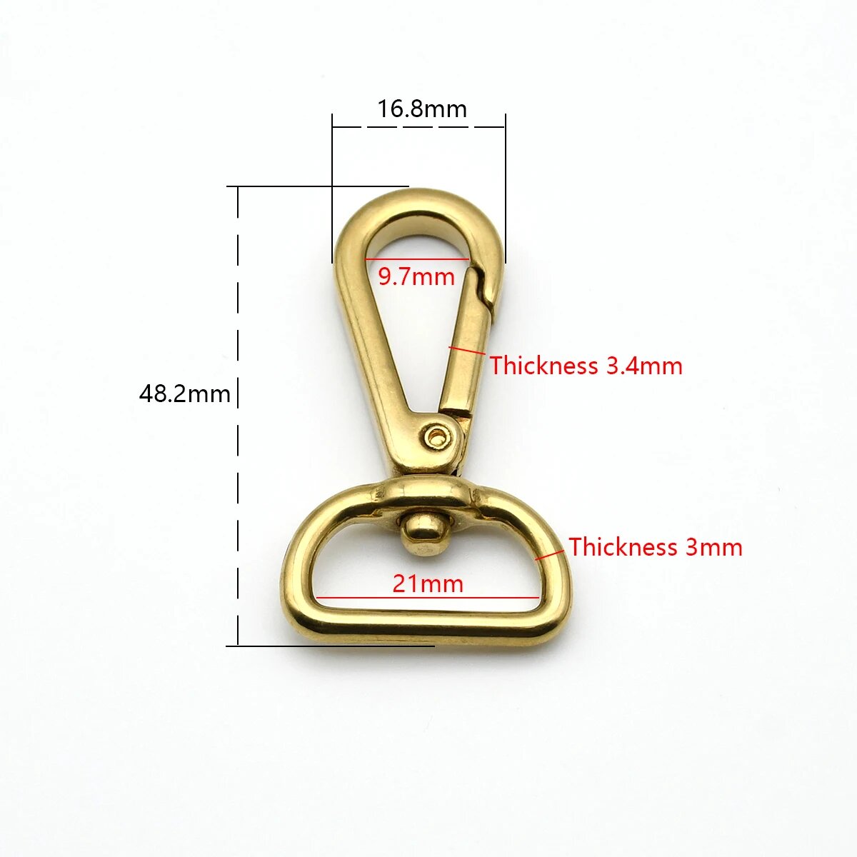 Латунный карабин CLOXY inner width 21mm