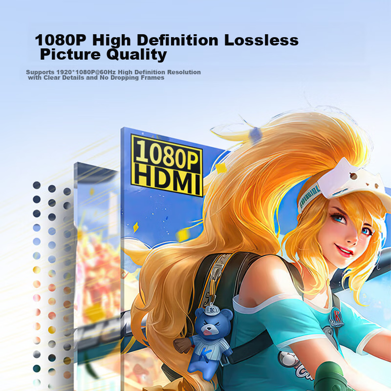 Biaze HDMI to VGA Cable Converter [With Audio], High-Definition Video Adapter, 1 Meter, for Connecting Computer, Laptop, TV, Set-Top Box to Monitor, Projector, Conversion Adapter