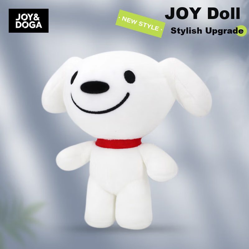 JOY&DOGA (Basic Model) Plush Toy, Mascot Doll, Small Dog Stuffed Animal, Decoration, Souvenir, JOY Standing Posture
