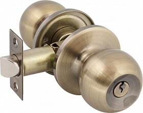 Ручка-Защёлка Verda 607 Круглая Хром с Ключом / Верда.