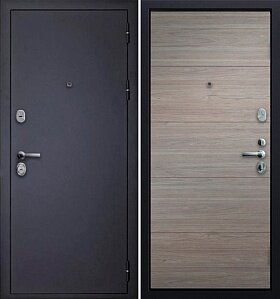 Металлическая Дверь Verda Порошковое Покрытие Шагрень Чёрная / Верда.