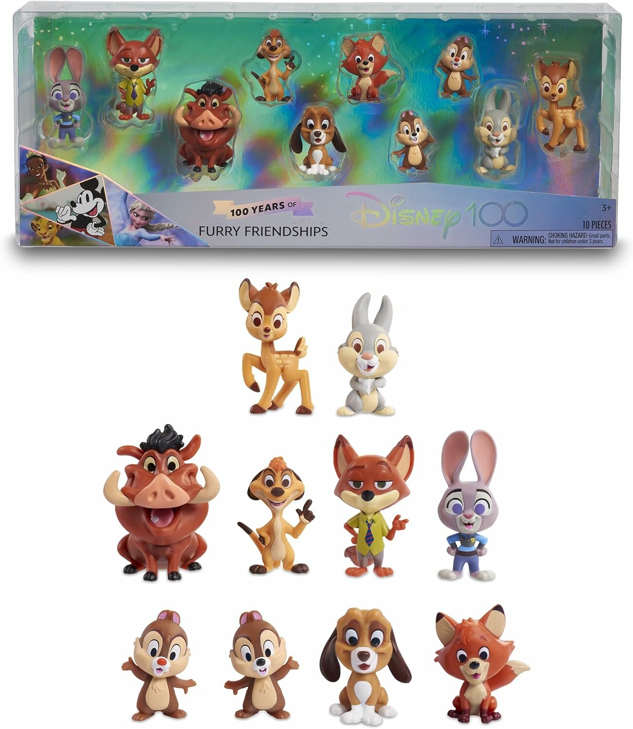 Фигурки Disney 100 - Коллекционные фигурки с персонажами Дисней Furry Friendship - DED16400