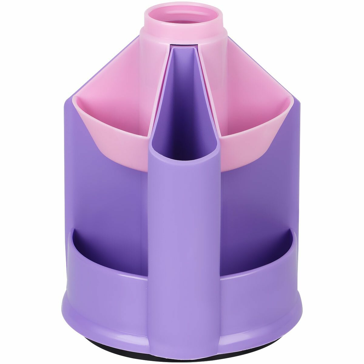 Подставка для канцелярских принадлежностей Стамм "Mini Desk", вращающаяся, фиолетовый/розовый (ОР-31784)
