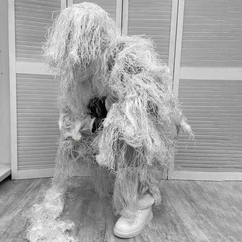 Маскировочный костюм кикимора, леший , белый , зимний