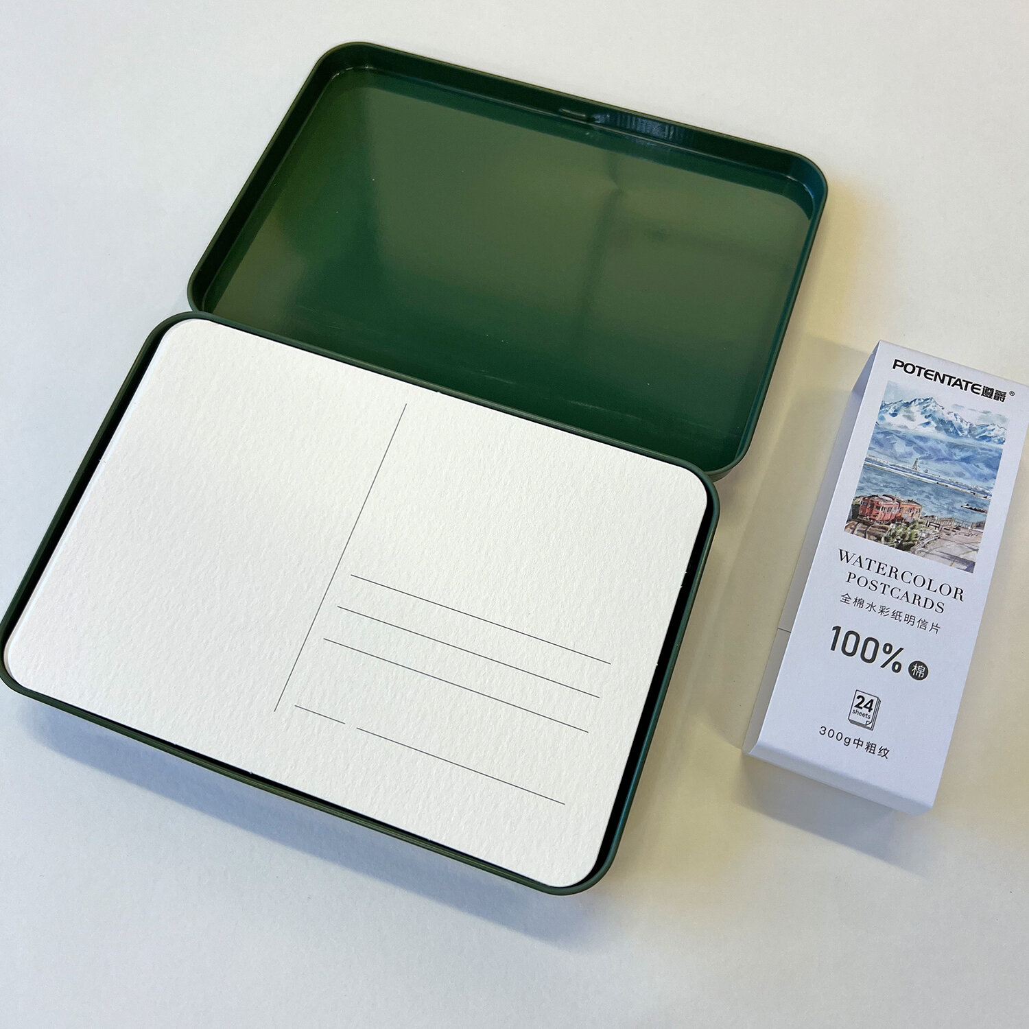 Набор открыток для акварели POTENTATE 300г/кв. м 105x155мм 24л fin хл.100%