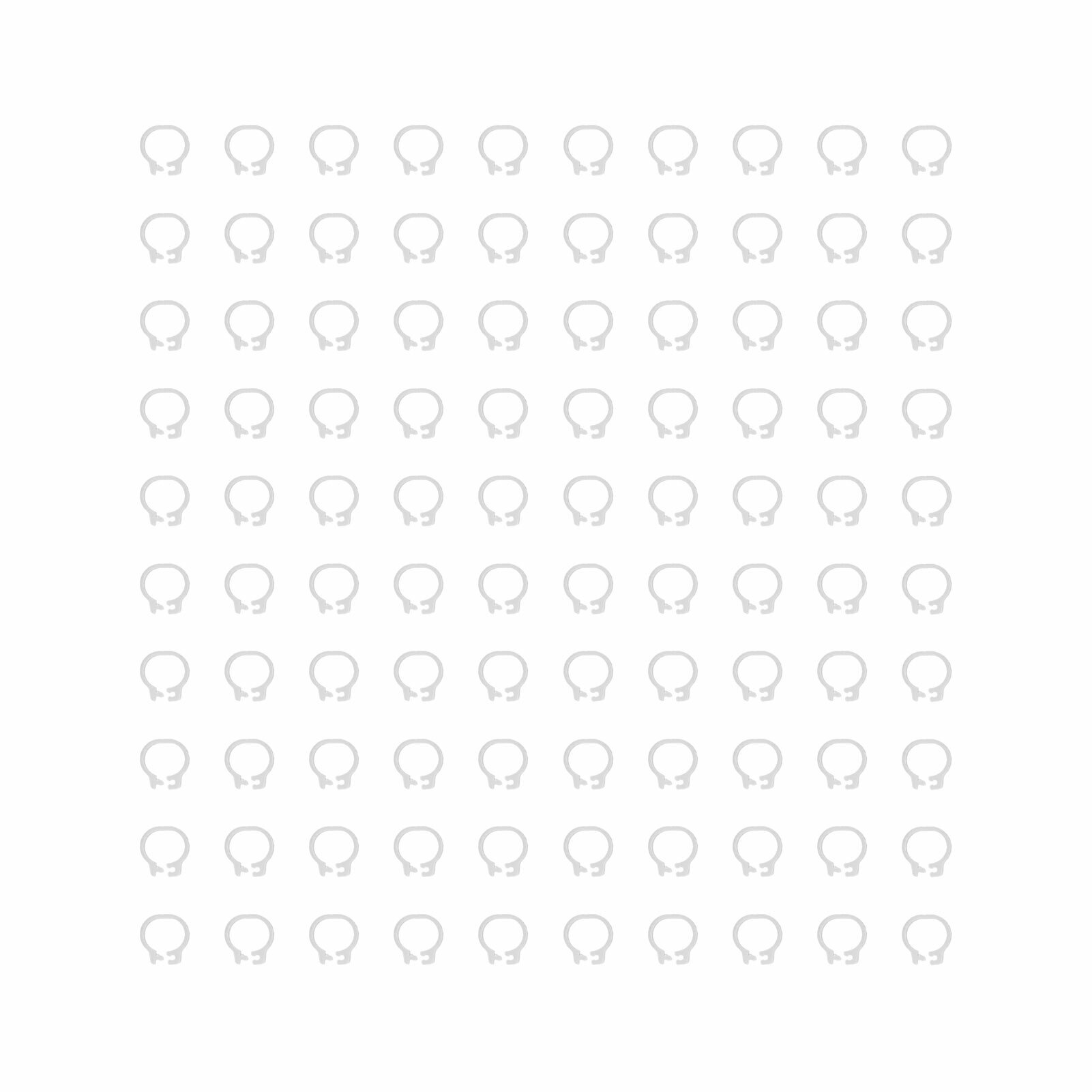 100 шт. 8-мм идентификационных колец для лап голубей, кольца для домашней птицы, без слов, принадлежности, белые