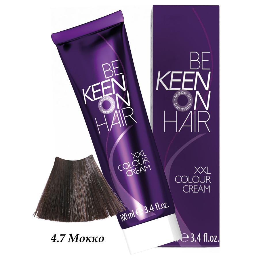 KEEN Крем-краска для волос 4.7 Мокко/Mokka Профессиональная краска KEEN COLOUR CREAM, 100мл