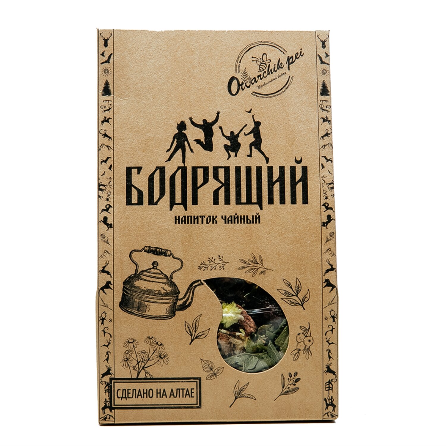 "Бодрящий" чай из натуральных алтайских трав от бренда "Отварчик пей", 30 грамм