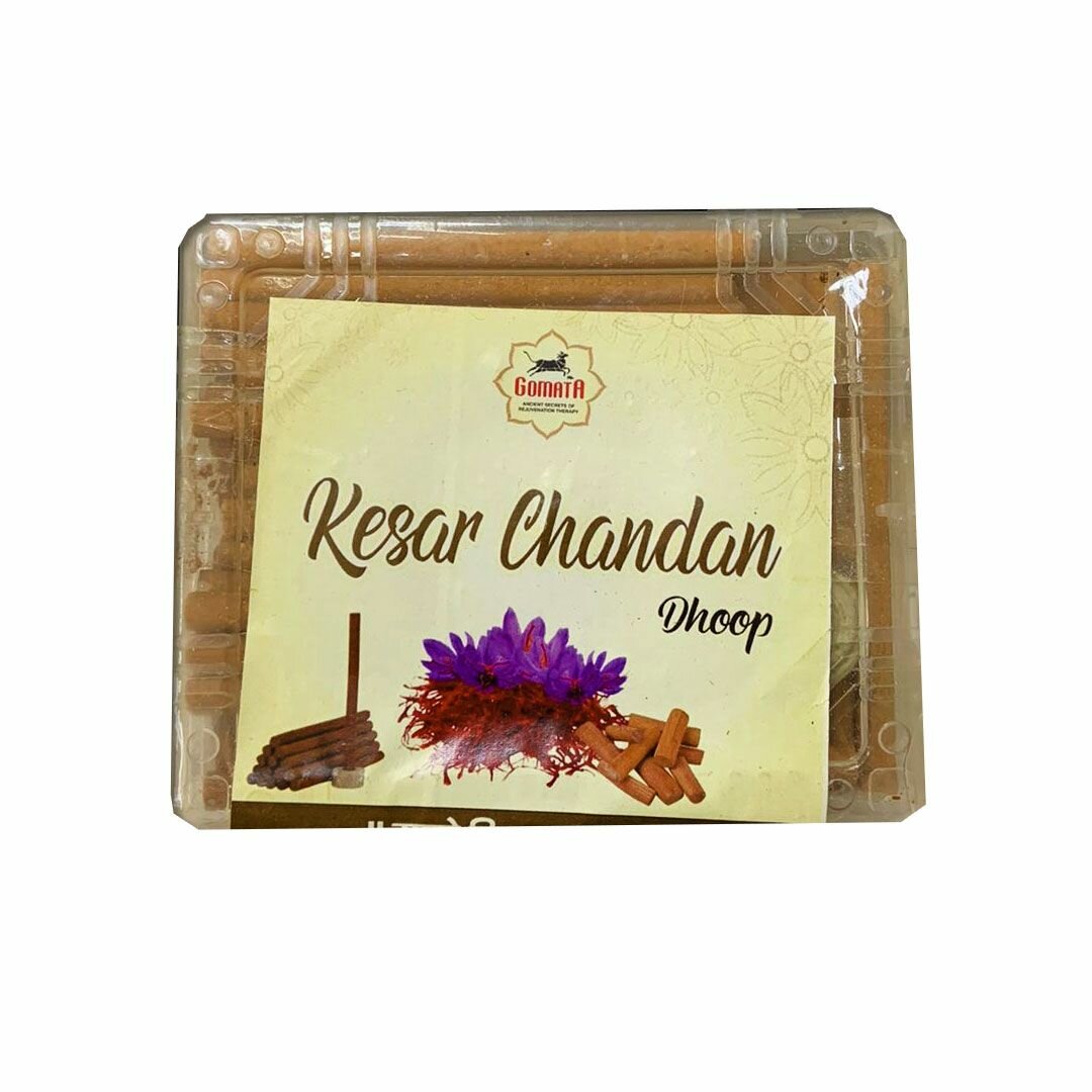 Ароматические палочки Шафран Сандал / Incense Sticks Kesar Chandan Dhoop Gomata 200 гр