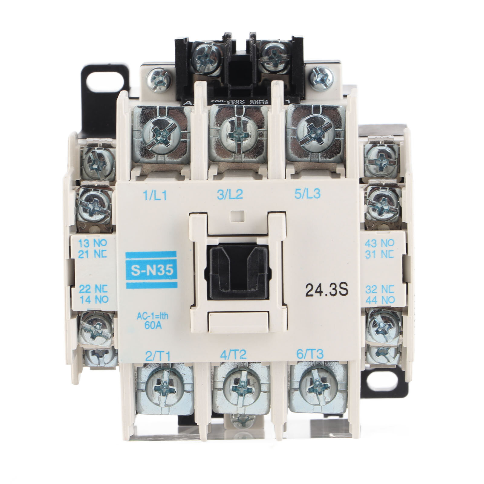 Контактор переменного тока с медно-серебряным контактом, корпус из поликарбоната, 4НО-4НЗ, 3-полюсный электромагнитный контактор 50, 60 Гц, 60 А, 220 В