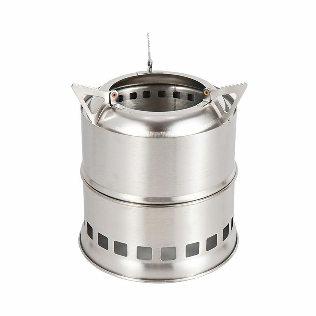 Открытый дрова горения плита плита, пикник барбекю из нержавеющей стали, дерево уголь твердых алкоголь печь отопления круглый тип