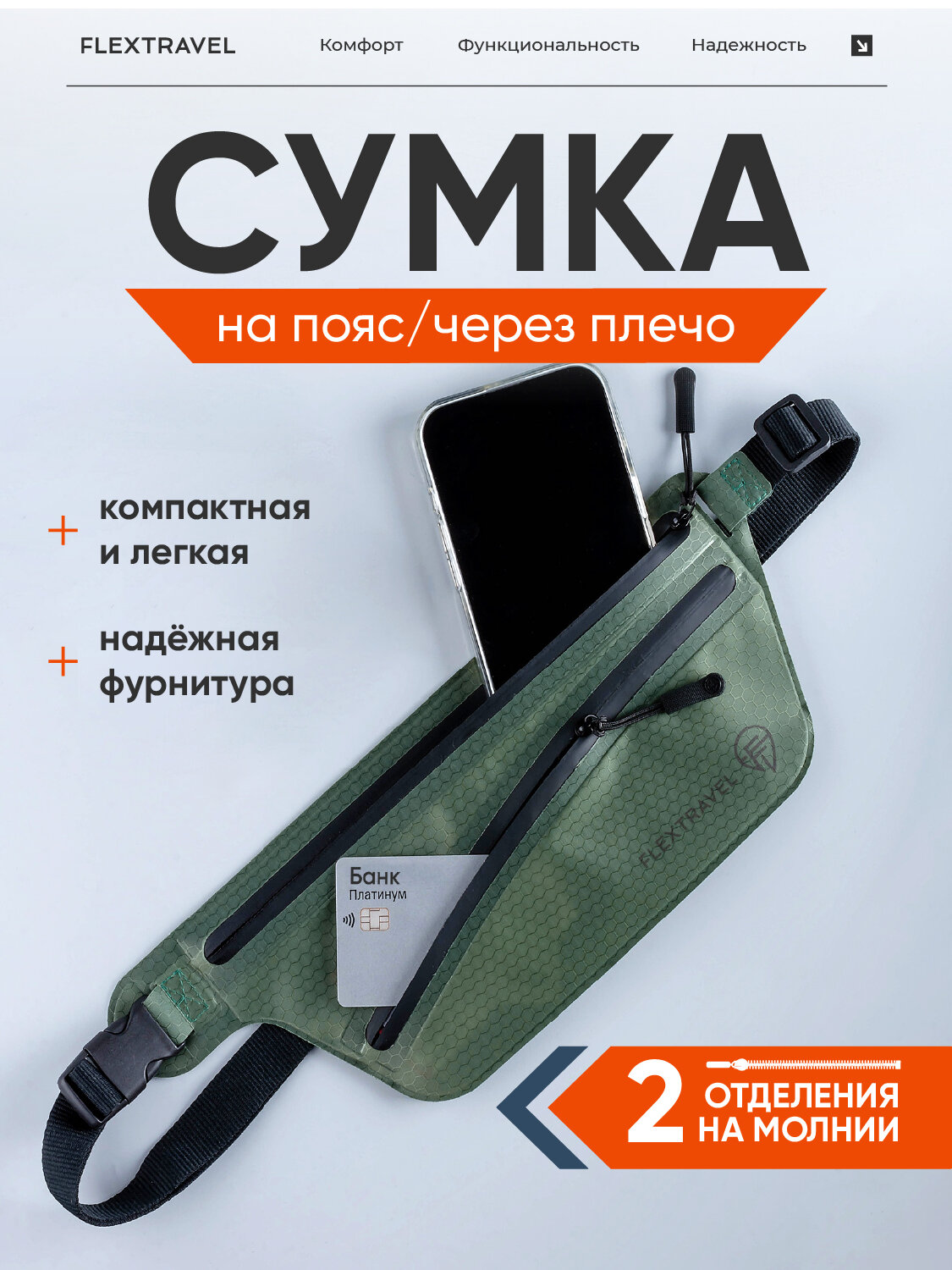 Сумка поясная