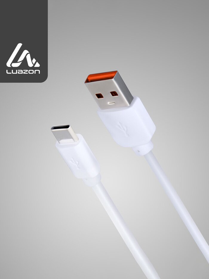 Кабель LuazON, Type-C-USB, 1 А, 1.5 м, белый — фото 1