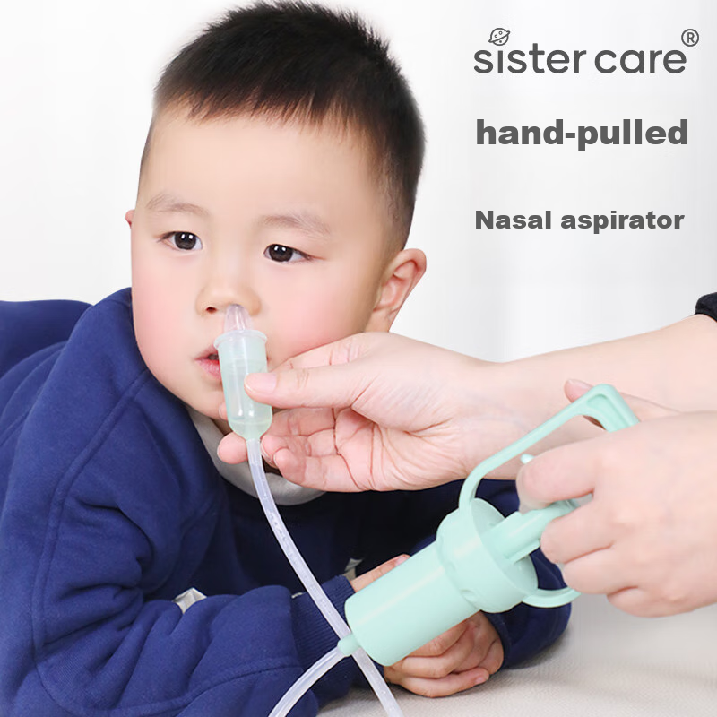 Sister Care Baby Hand-Pulled Nasal Aspirator, Infant Nasal Suction Device, Nasal Mucus Remover, Nasal Cleaner for Newborns And Children, Nasal Congestion Relief And Cleaning Tool