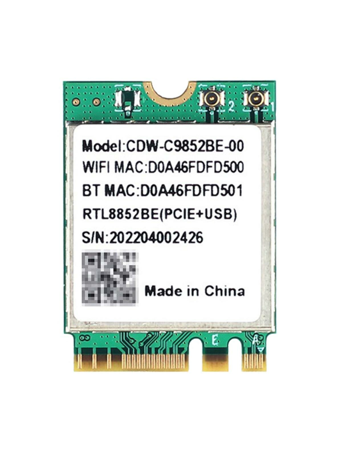 Wifi 6 Realtek RTL8852BE Network Card 1800Mbps BT 5.0 Dual Band Wireless Wi-Fi Adapter 802.11ac/ax 2.4G/5Ghz MU-MIMO