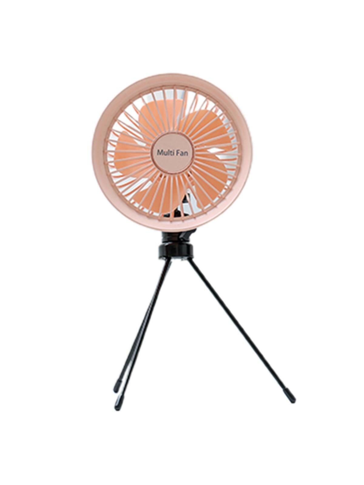 5.7inch USB Camping Fan with LED Lamp Adjustable 3-Speed Ceiling Fan Lightweight 3000mAh Night Light for Outdoor Camping