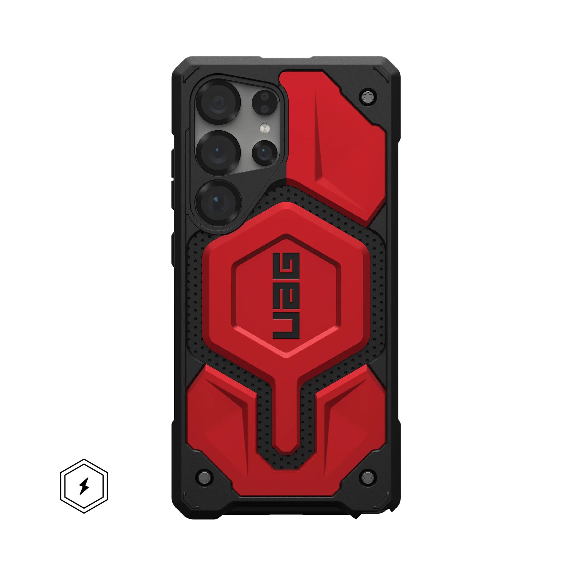 Противоударный чехол Uag Monarch PRO для Samsung Galaxy S25 Ultra совместим с MagSafe, цвет красный (Crimson)