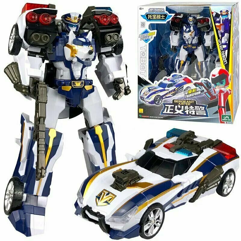 Игрушка-трансформер Tobot ДГ "Сержант Джастис", пластик, ходит/ездит