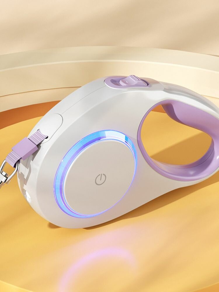 Умный поводок-рулетка с подсветкой для собак любых размеров