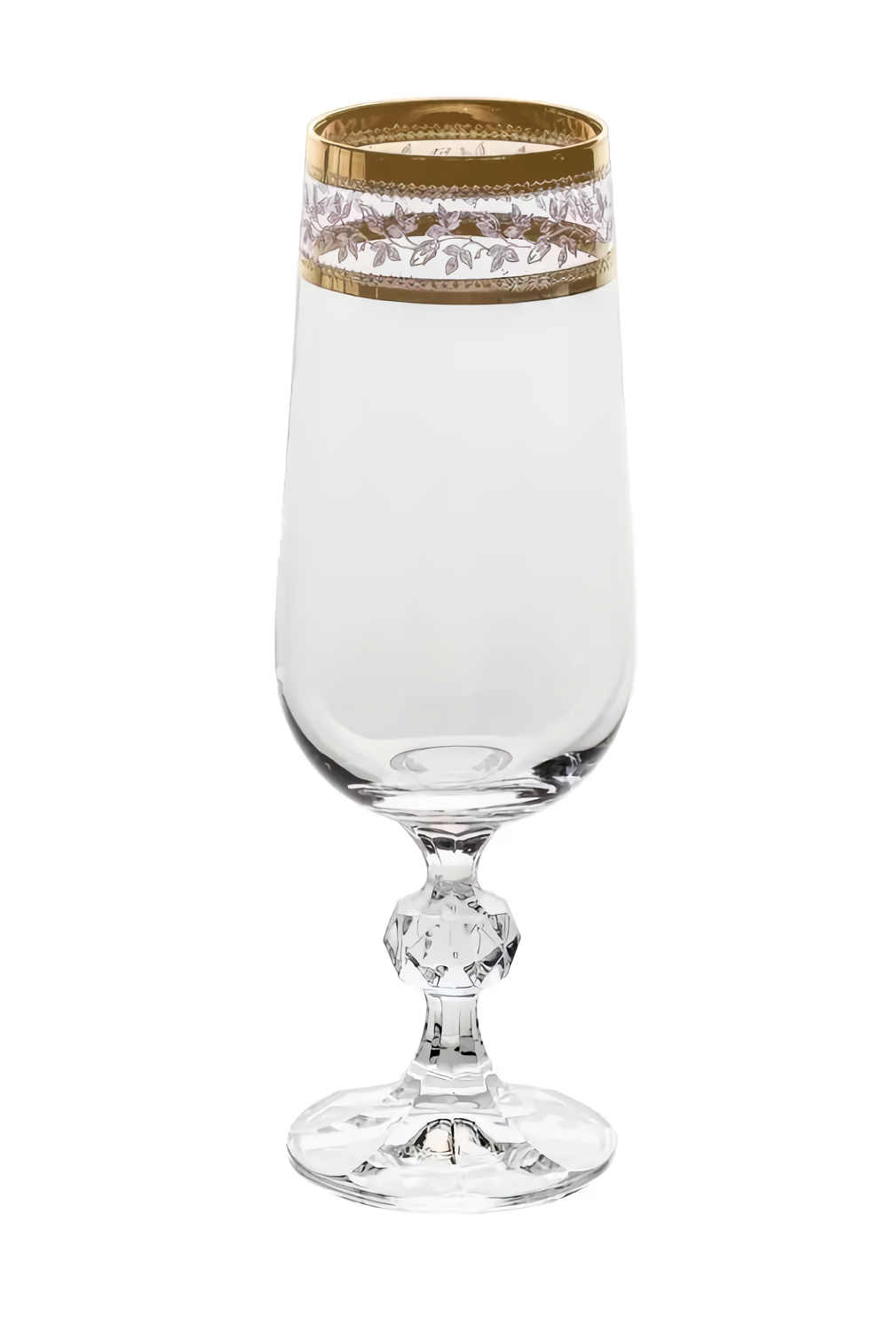 Фужеры Клаудия "Золотые листики", для шампанского, 180мл, 6шт