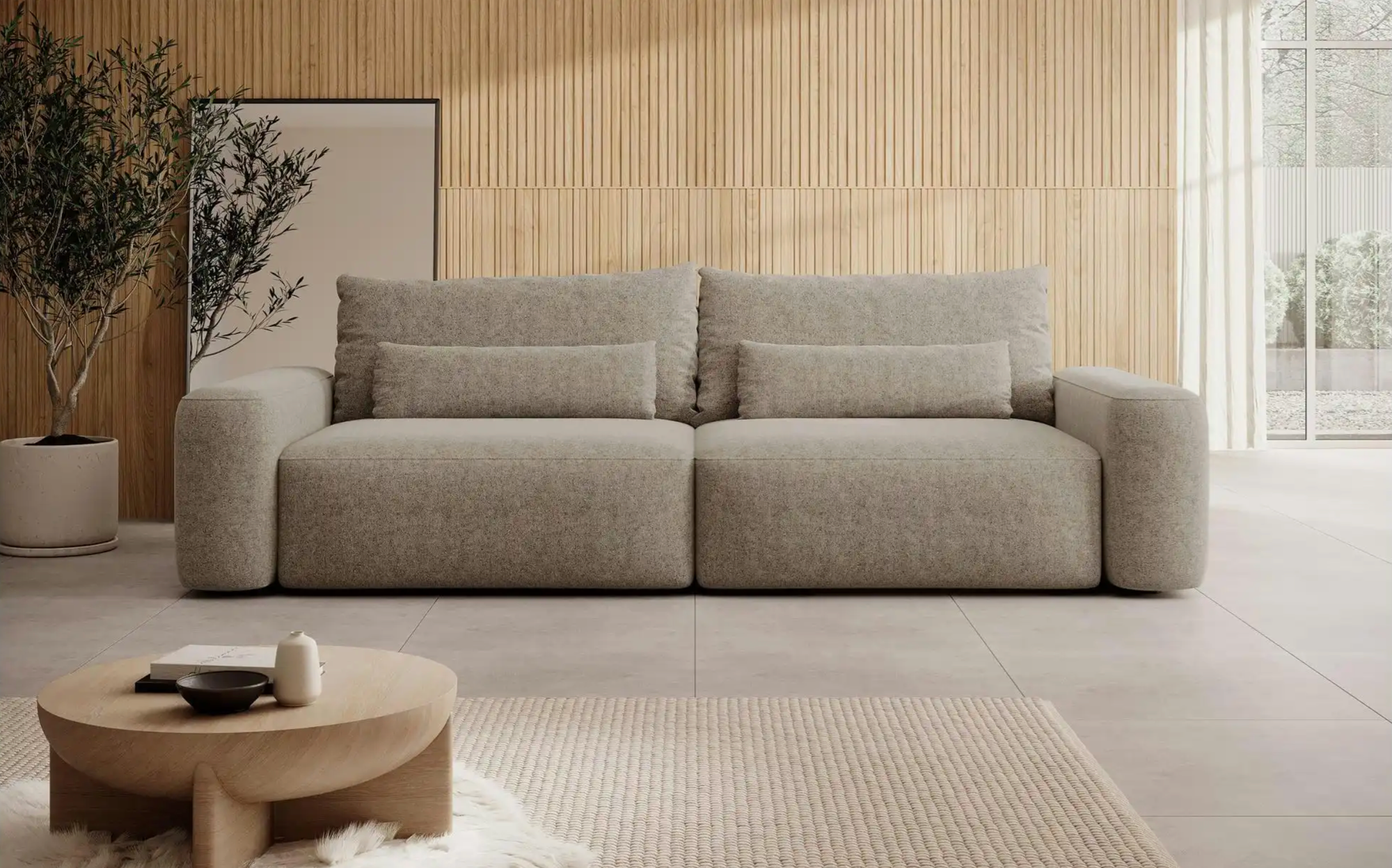 Диван прямой Карнос-лофт мод3, рогожка, независимый пружинный блок, с подлокотниками, с ящиком, сп. м 160х200