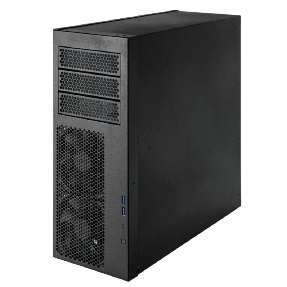 Procase Корпус PT443 - B - 0 - RA Корпус Tower server case,3x5.25, черный, без блока питания, глубина 432мм,6 - 32, фильтр, MB PICMG 1.3, PICMG 1.0