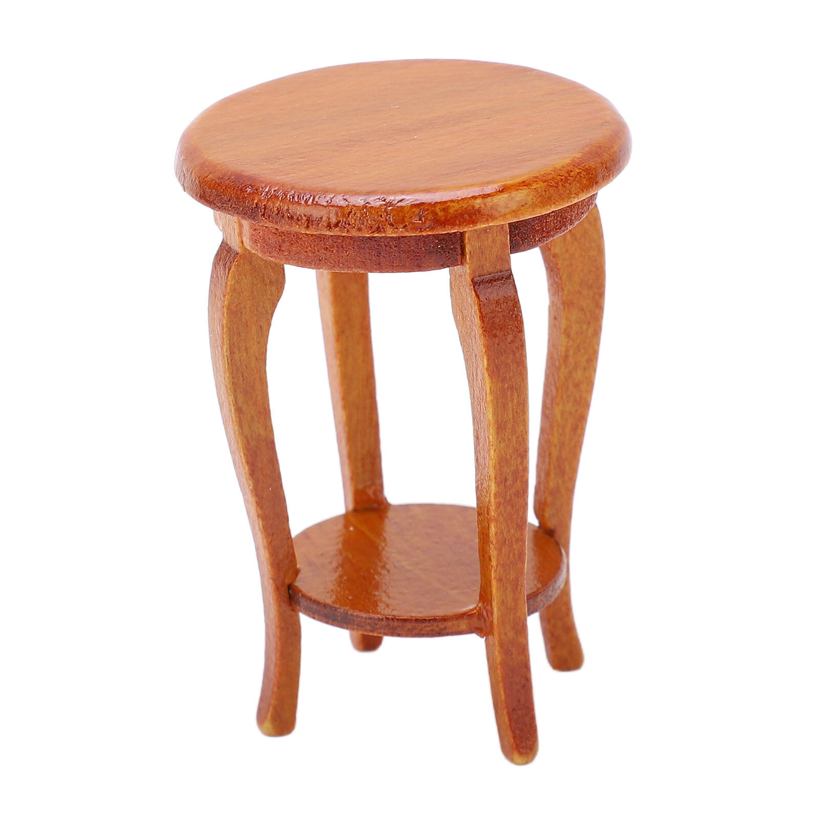 Мини -круглый стул модель деревянного кукольного дома мебельный стул для 1:12