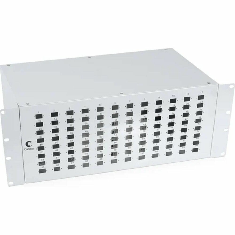Cabeus Аксессуары к монтажным шкафам FO - 19 - 96SC Кросс бокс оптический 19" на 96 SC LC duplex со сплайс - кассетой и КДЗС без пигтейлов и проходных адаптеров