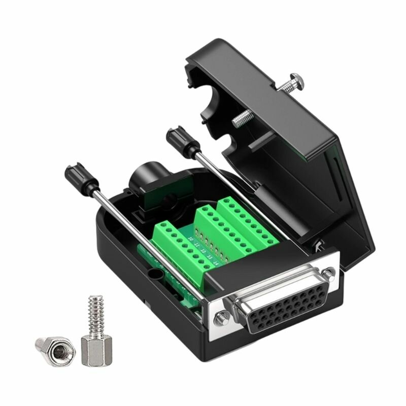 Многоразовый клеммный блок D-Sub 26 Pin с медными контактами и фиксирующими болтами для сборки кабелей, Женский - Обязательный